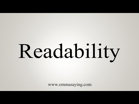 How To Say Readability