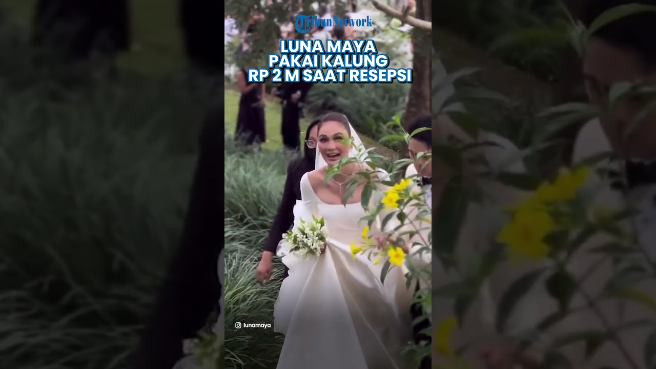 PAKAI KALUNG SENILAI RP 2 M, Inilah Gaya Glamor Luna Maya di Acara Resepsi