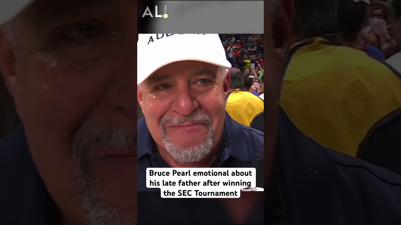 Auburn HC Bruce Pearl was emotional about his father after winning the SEC Tournament.