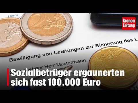 Sozialbetrüger ergaunerten sich fast 100.000 Euro | krone.tv NEWS