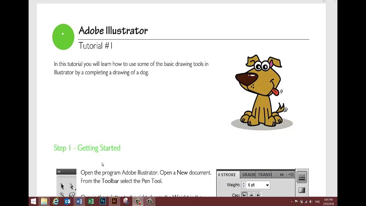 Illustrator tutorial #1 Step 1