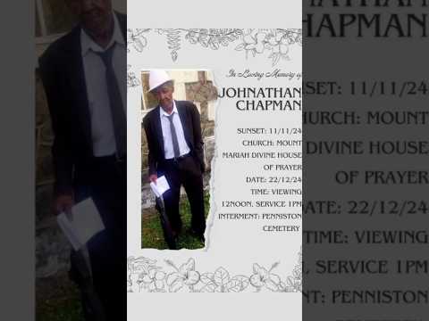 Johnathan Chapman | Funeral Announcement