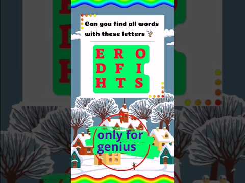 Word puzzle 🧩: find all words from these letters E.R.O.D.F.I.H.T.S