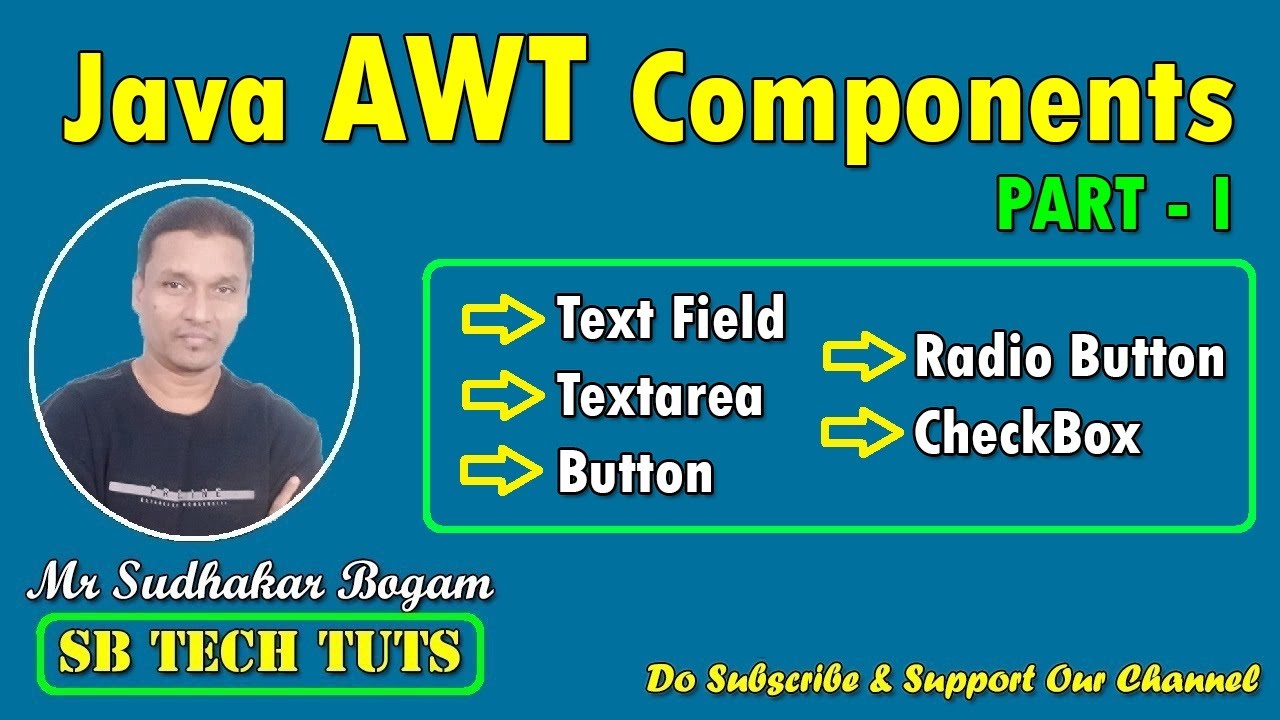 AWT Components in JAVA | PART - 1 | AWT | Java Programming