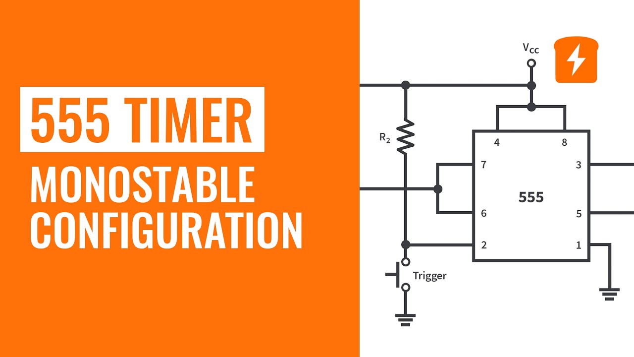 555 Timers - Monostable Multivibrator Configuration