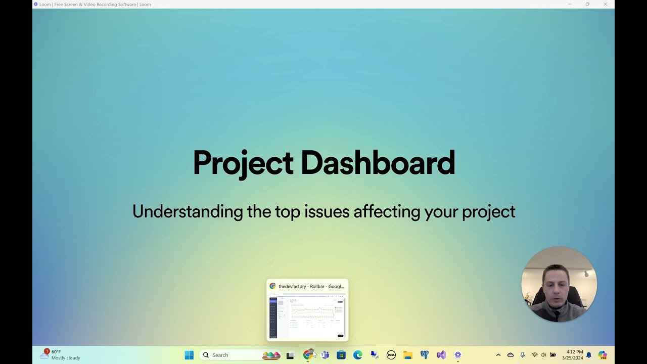 Using the Project dashboard in Rollbar