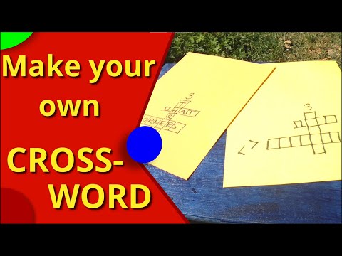 Creating your own CROSSWORD PUZZLE - for KIDS and ADULTS