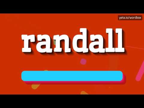 RANDALL - HOW TO PRONOUNCE IT!?