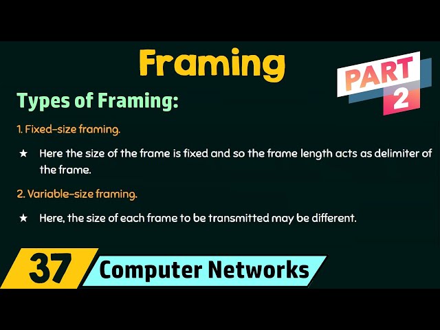 Understanding Framing In Data Link Layer Types And Approaches Galaxyai 4291