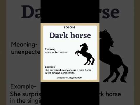 DARK HORSE #learnenglish #idioms