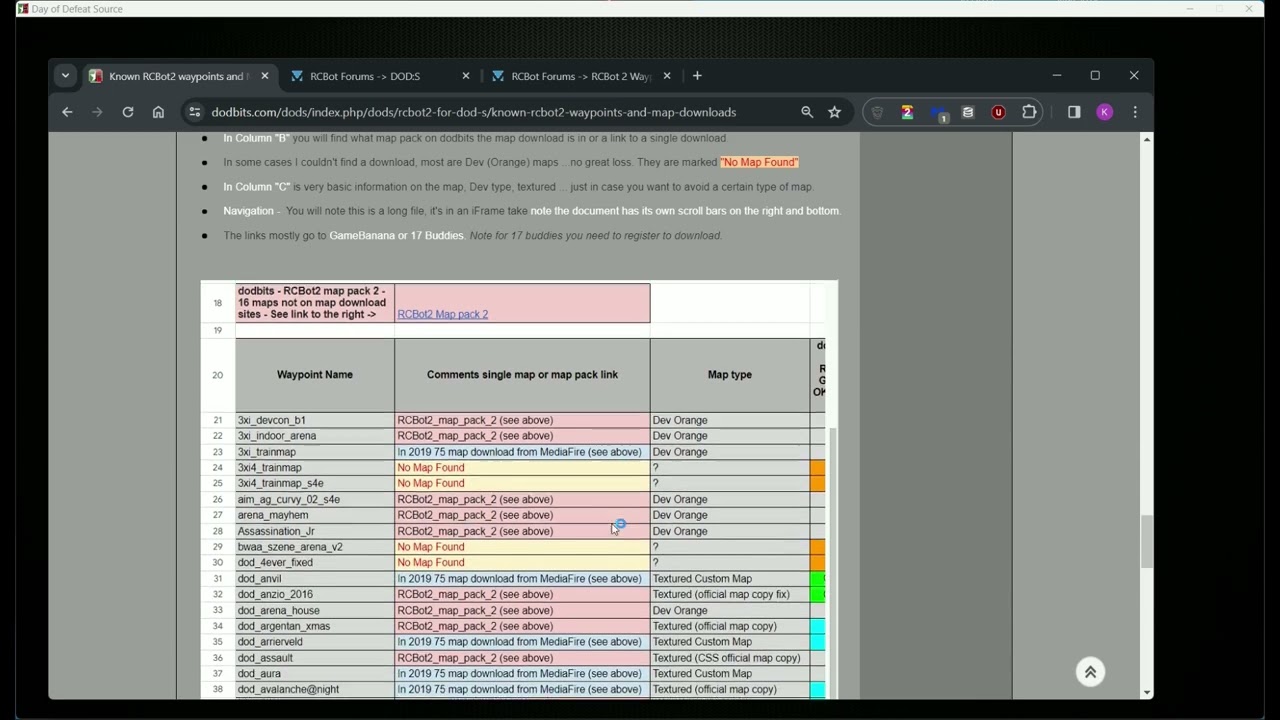RCBot2 map and waypoint support guide