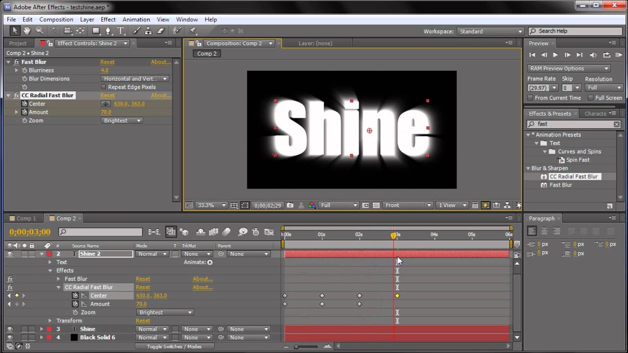 After Effects Tutorial: Shine Through Text Effect  -HD-