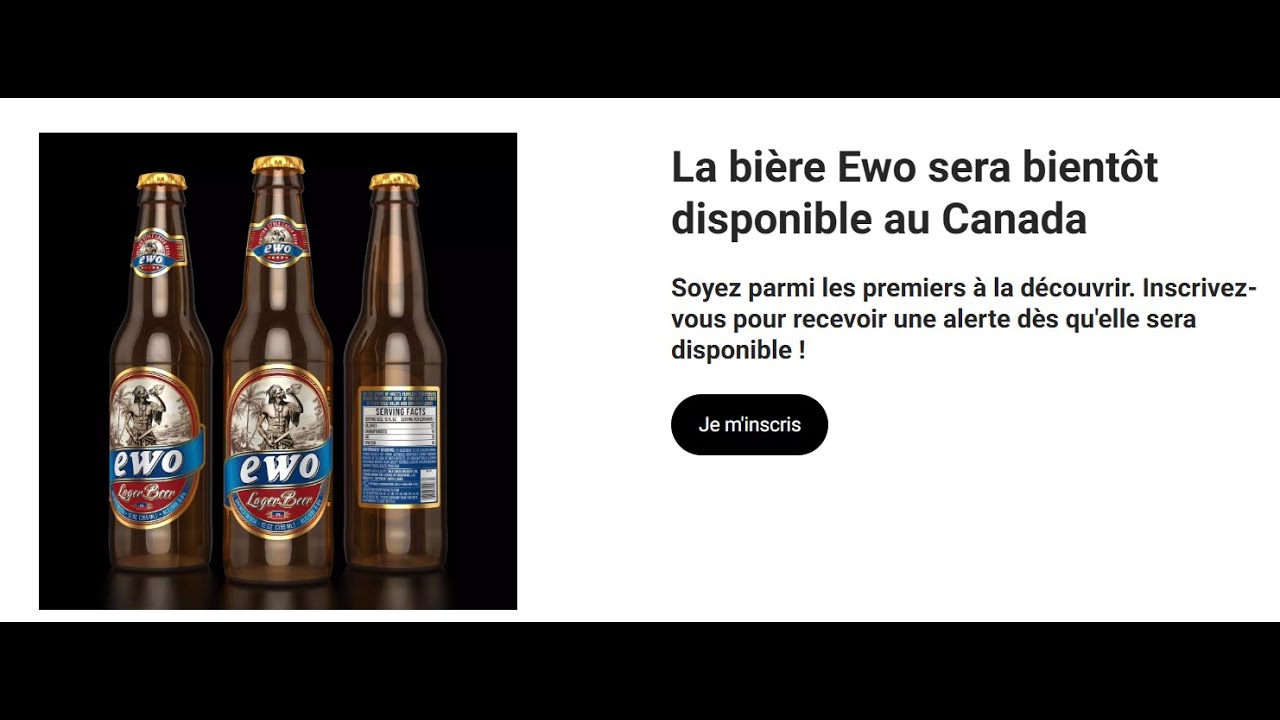 Damesara - Bière Éwo Bientôt au Canada