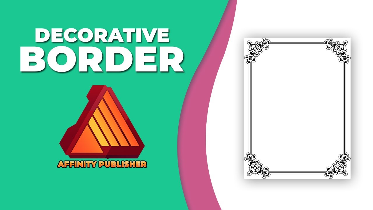 How insert decorative border to Affinity publisher