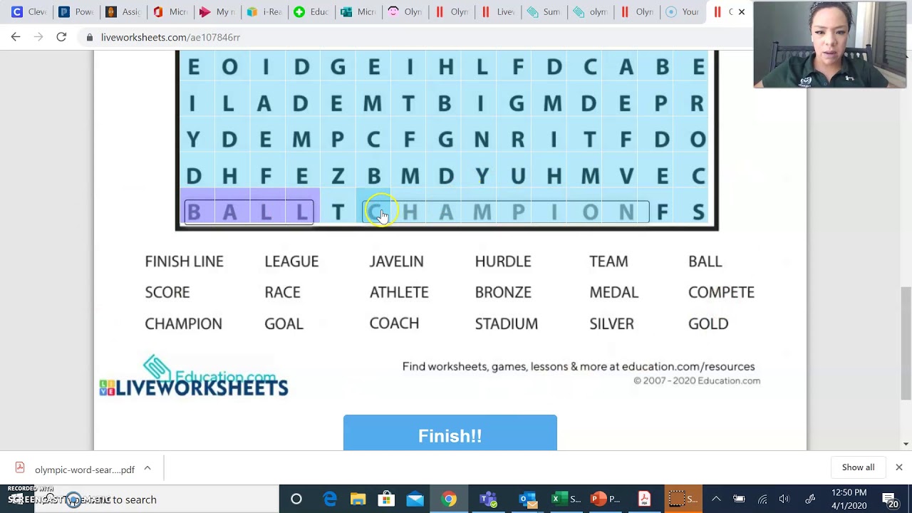 How to use LiveWorksheets for World History Word Search