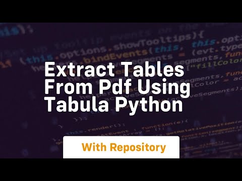 extract tables from pdf using tabula python