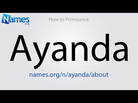How to Pronounce Ayanda