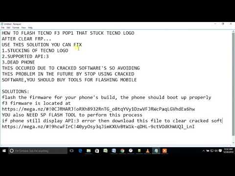 HOW TO FIX TECNO F3 POP1 SUPPORTED API 3 ERROR