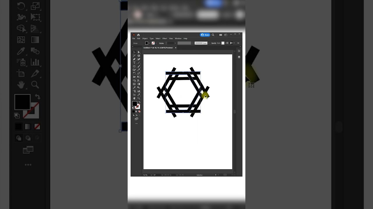 Abstract Hexagon in Adobe illustrator #illustratortutorial