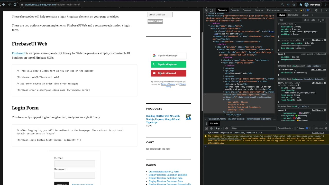 How to Style Firebase Wordpress Login Form (Integrate Firebase PRO)