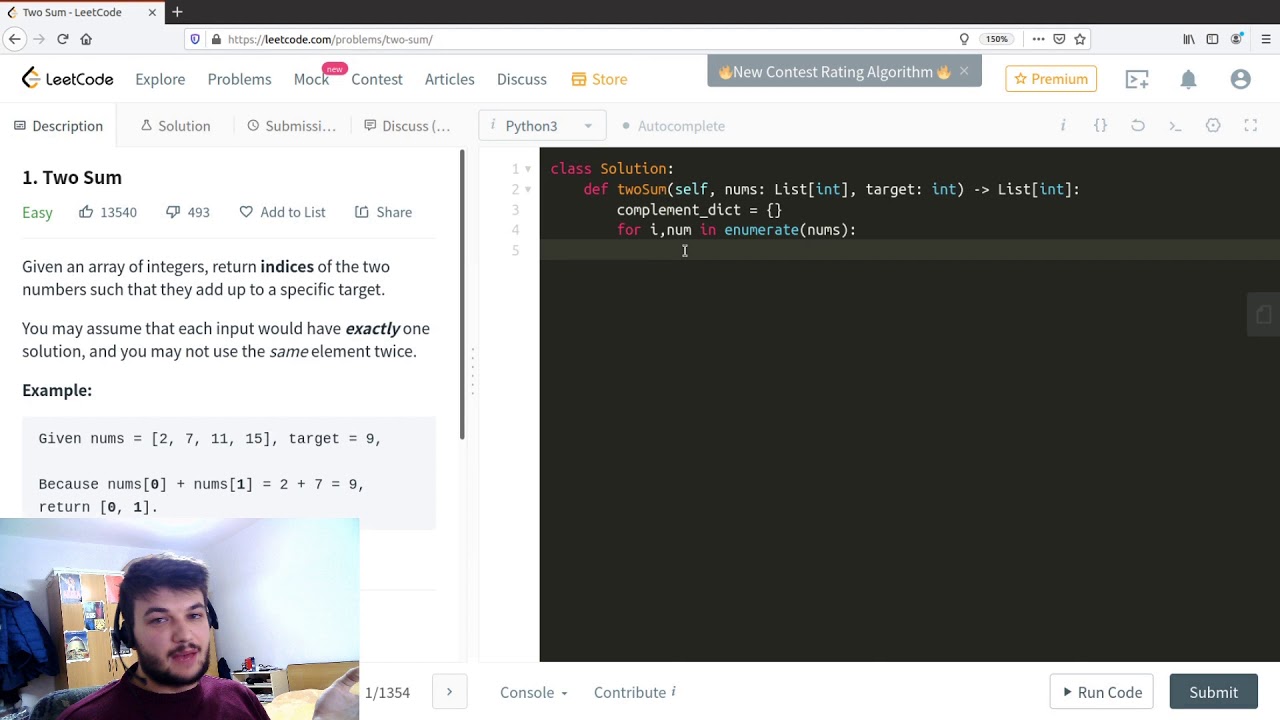 Two Sum - Solution in Python (LeetCode - Problem 1)