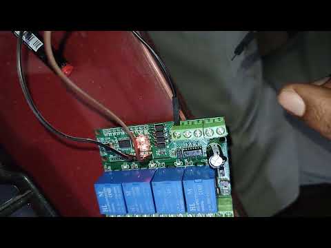 Stm8s003f3p6 with 4 channel relay and 4 channel opto input board