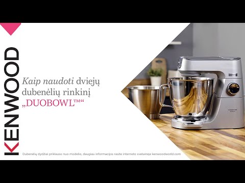 Kenwood Chef Baker virtuvinis kombainas | Kaip naudoti dviejų dubenėlių rinkinį „DuoBowl™“?