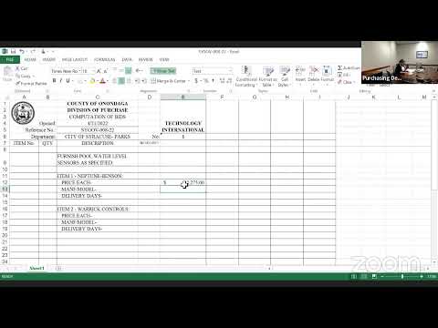 Purchasing BID# SYGOV-008-22 - FURNISH POOL WATER LEVEL SENSORS AS SPECIFIED