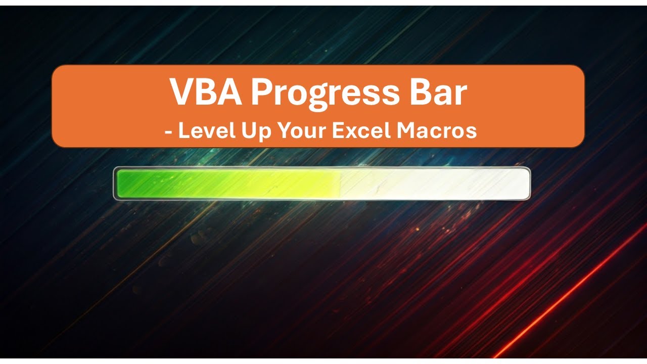 VBA Progress Bar: Level Up Your Excel Macros | #vba