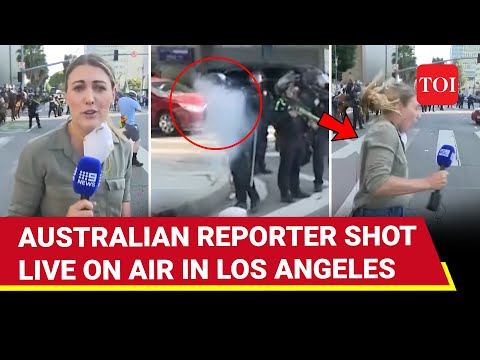 Journalist SHOT While Covering Los Angeles Protests, TV Reporter Screams In Pain, Runs | WATCH