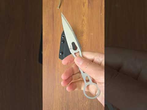 Kubey ku401 Kunai Fixed Blade Stonewashed Sandvik 14C28N Steel K Sheath