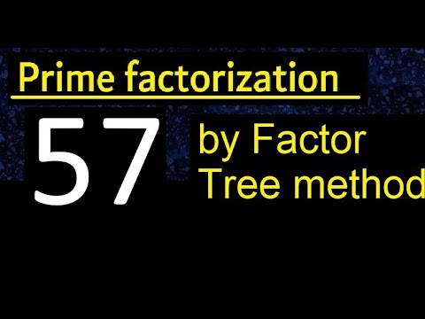 Prime factorization of 57 by factor tree method . Factor tree of 57 . How to find prime factors