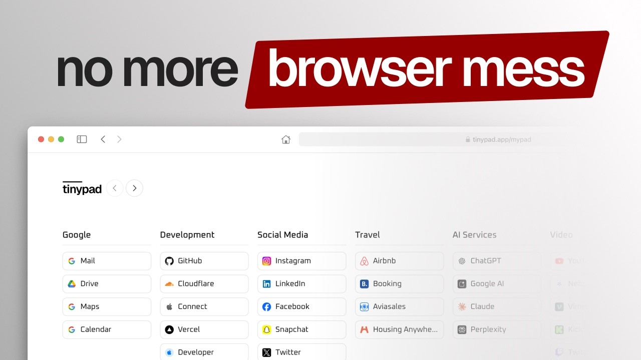 Modern Browser Bookmarks Are a Mess. So I Built tinypad.
