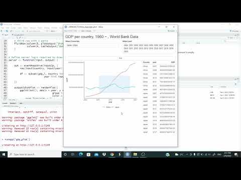 R Shiny: plot countries' GDP by using World Bank data || 04