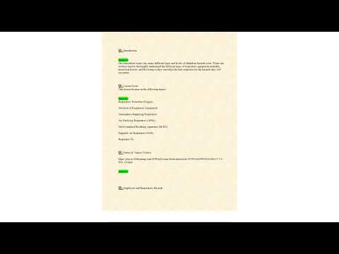 HAZWOPER 40 EXAM PREP RESPIRATORY PROTECTION EN PPE LATEST 2024 2025 UPDATE QUESTIONS AND VERIFIED A