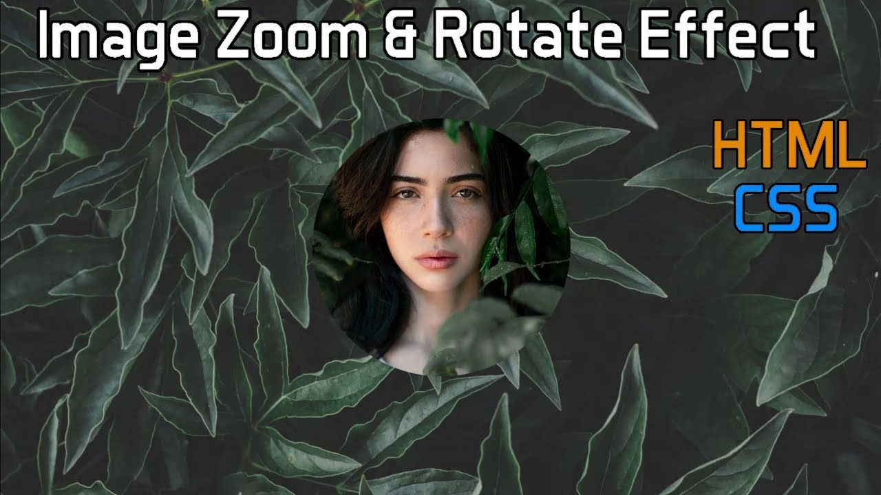Image Zoom & Rotate Effect - CSS3 HTML tutorial - Easy CSS3 HTML Tutorial