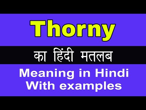 Thorny Meaning in Hindi/Thorny का अर्थ या मतलब क्या होता है