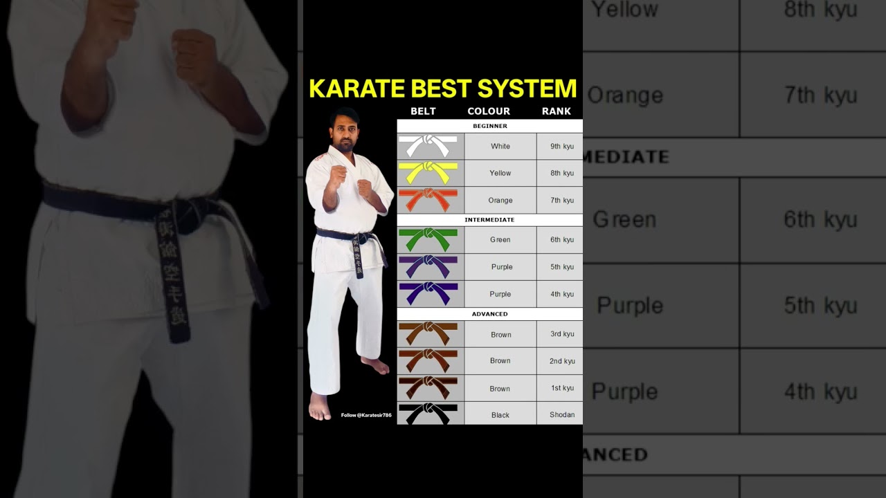 KARATE BELT SYSTEM #karate #karatesir786 #martialarts