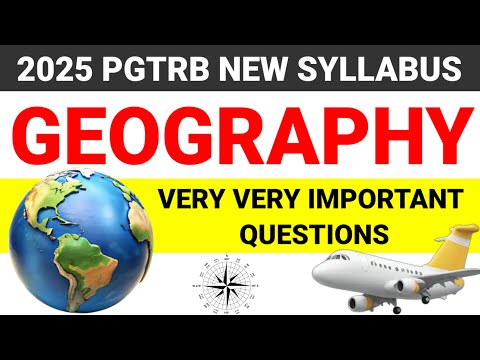 2025 PGTRB GEOGRAPHY STUDY MATERIALS - 1 PGTRB GEOGRAPHY NEW SYLLABUS 2024 TRB LATEST NEWS TODAY