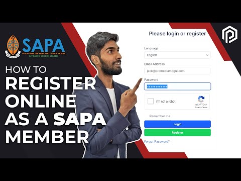 Tutorial | How to Register Online as a SAPA Member | South African Principals' Association