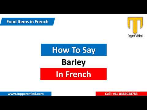 Barley in French