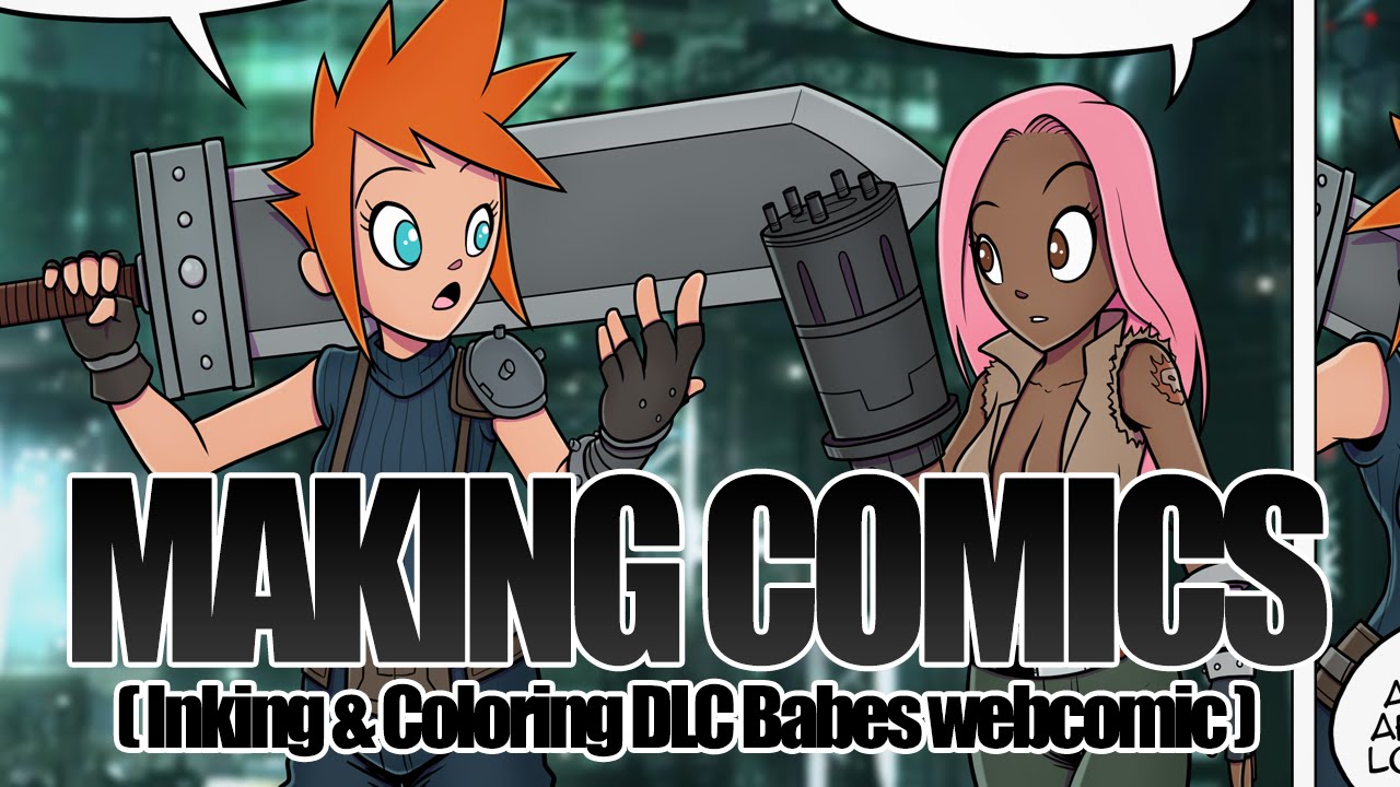Making Comics - Inking & Coloring DLC Babes webcomic