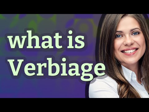Verbiage | meaning of Verbiage