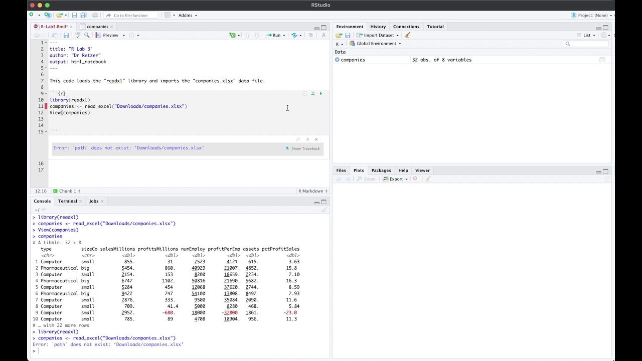 Importing Data into R Using RStudio