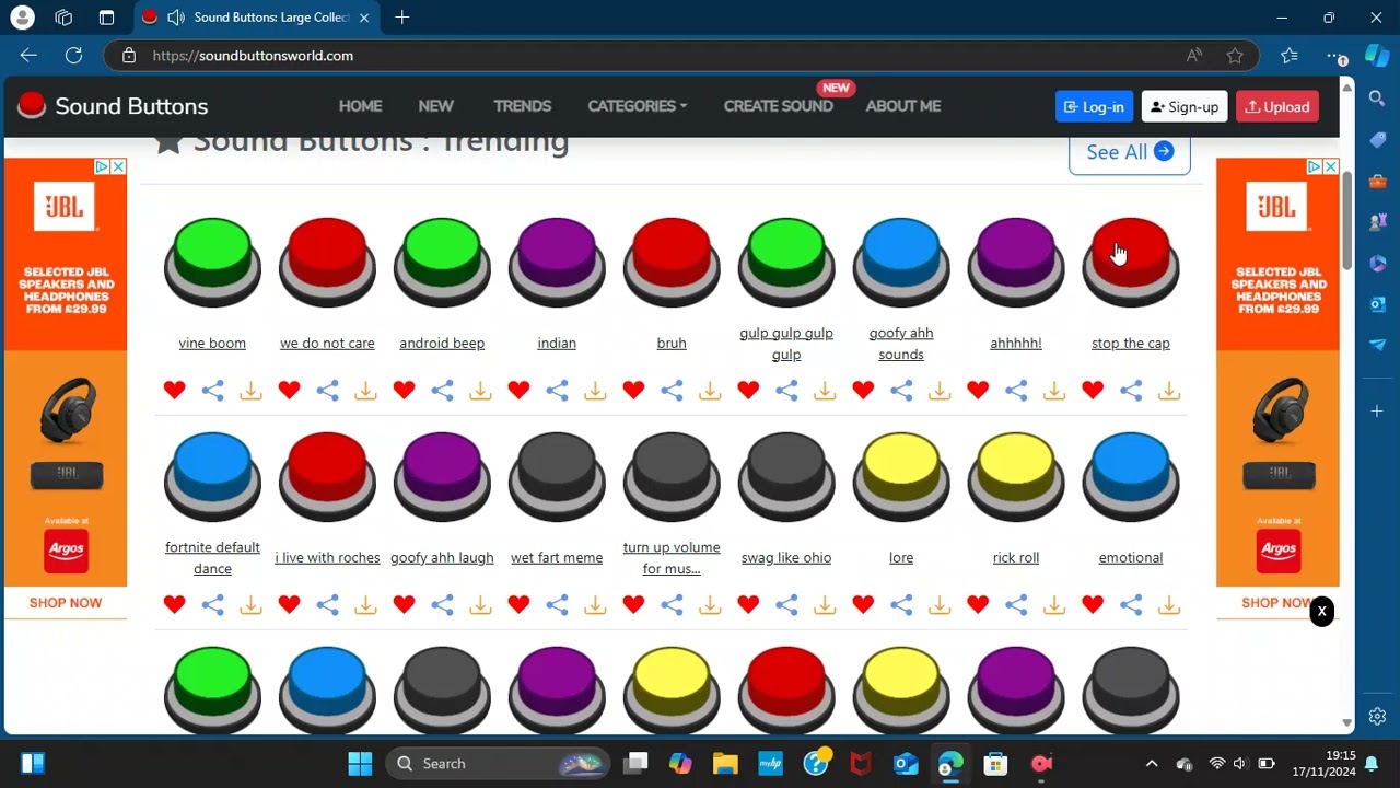 Sound buttons memes