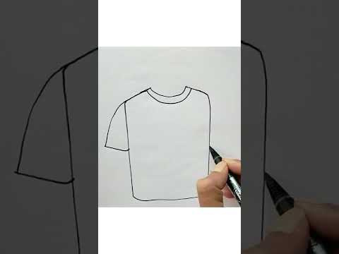 How to draw a T SHIRT beginners easy step by step pencil sketch #shorts ...