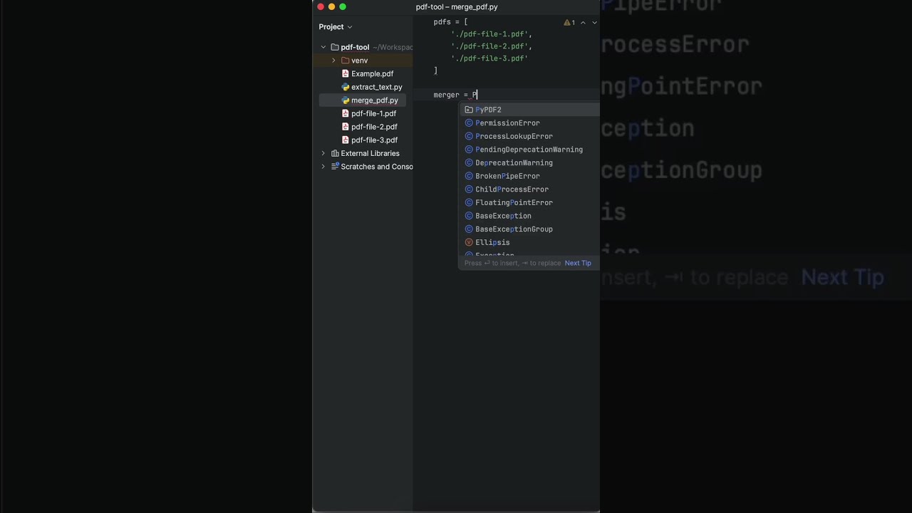 Python Scripts: Merge PDFs with Python | Quick Tutorial #short #python #pdf  #merge