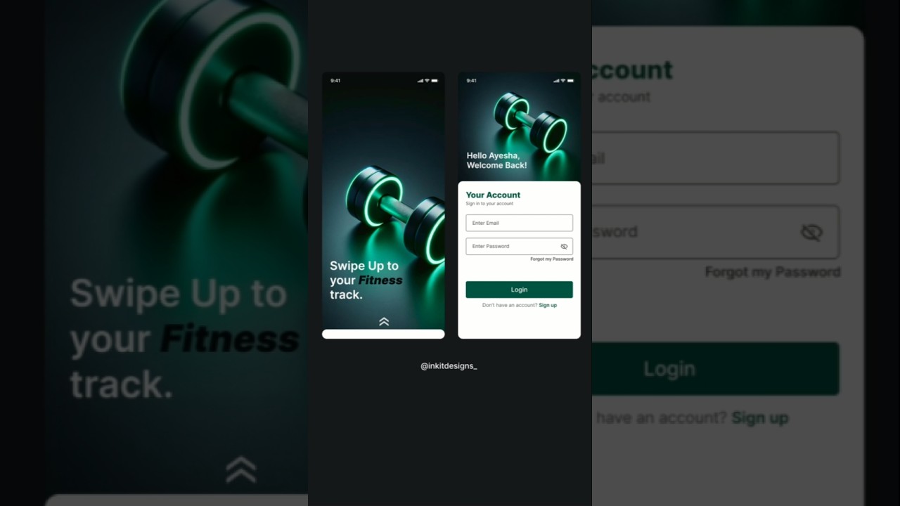 Lets create Fitness Mobile App design by using Figma