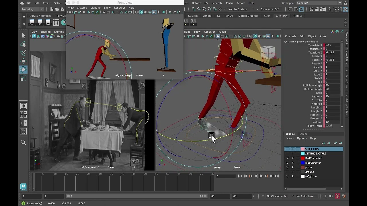 Parkour 3D Animation | Maya Animation Timelapse Blocking Stage | with Intro Speech