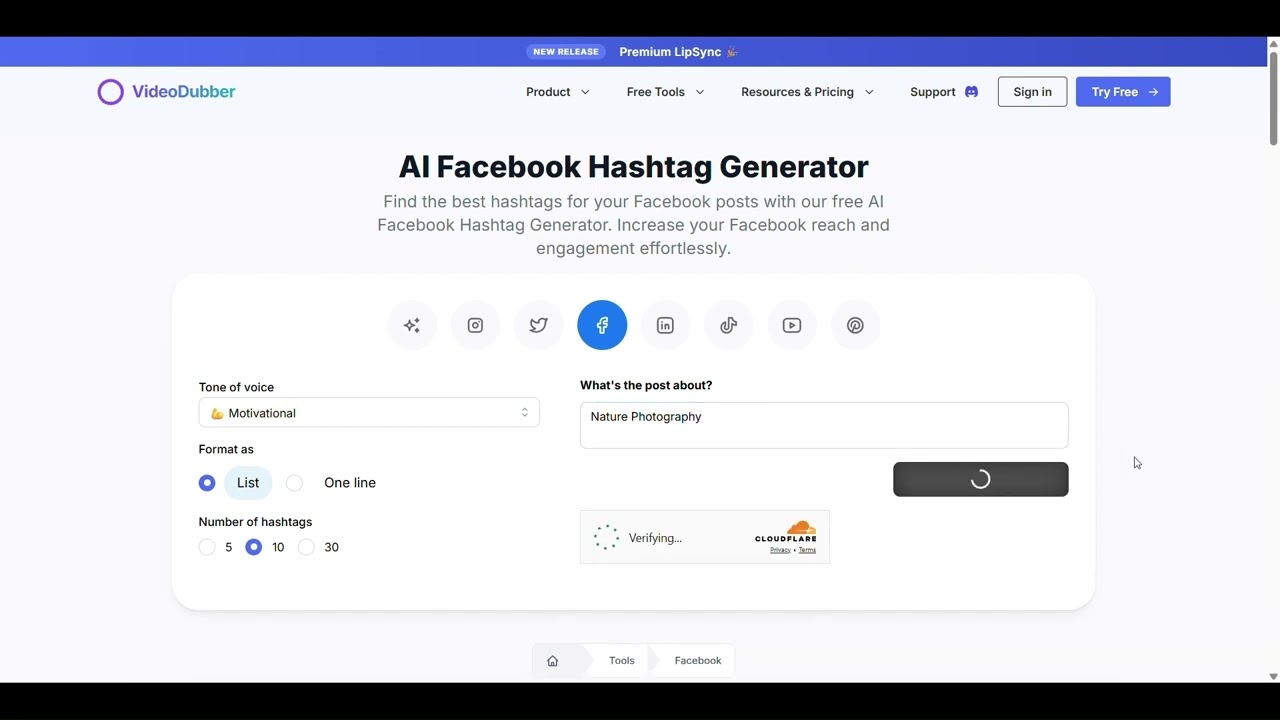 Facebook hashtag generator | BEST Facebook Hashtag Generator
